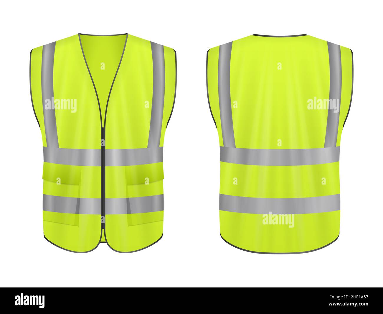 Safety vest set on a white background. Vector illustration Stock Photo ...