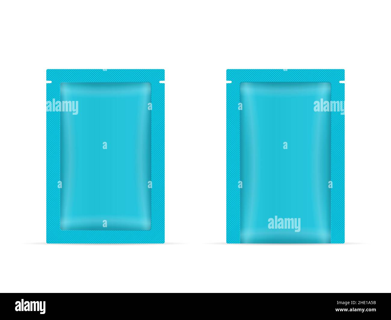 Sachet set on a white background. Vector illustration Stock Photo - Alamy