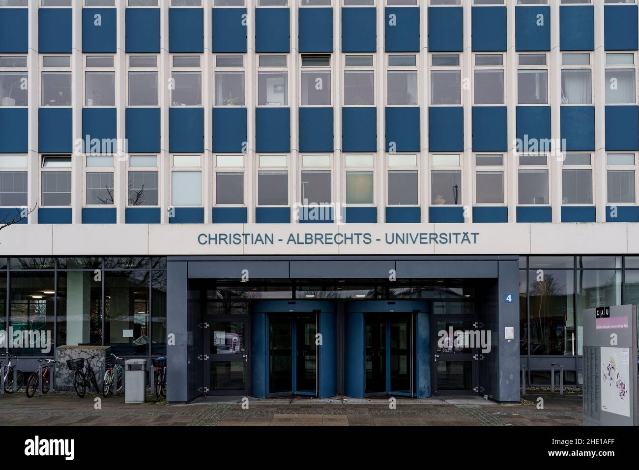 Kiel, Germany. 04th Jan, 2022. The entrance to the CAU (Christian ...