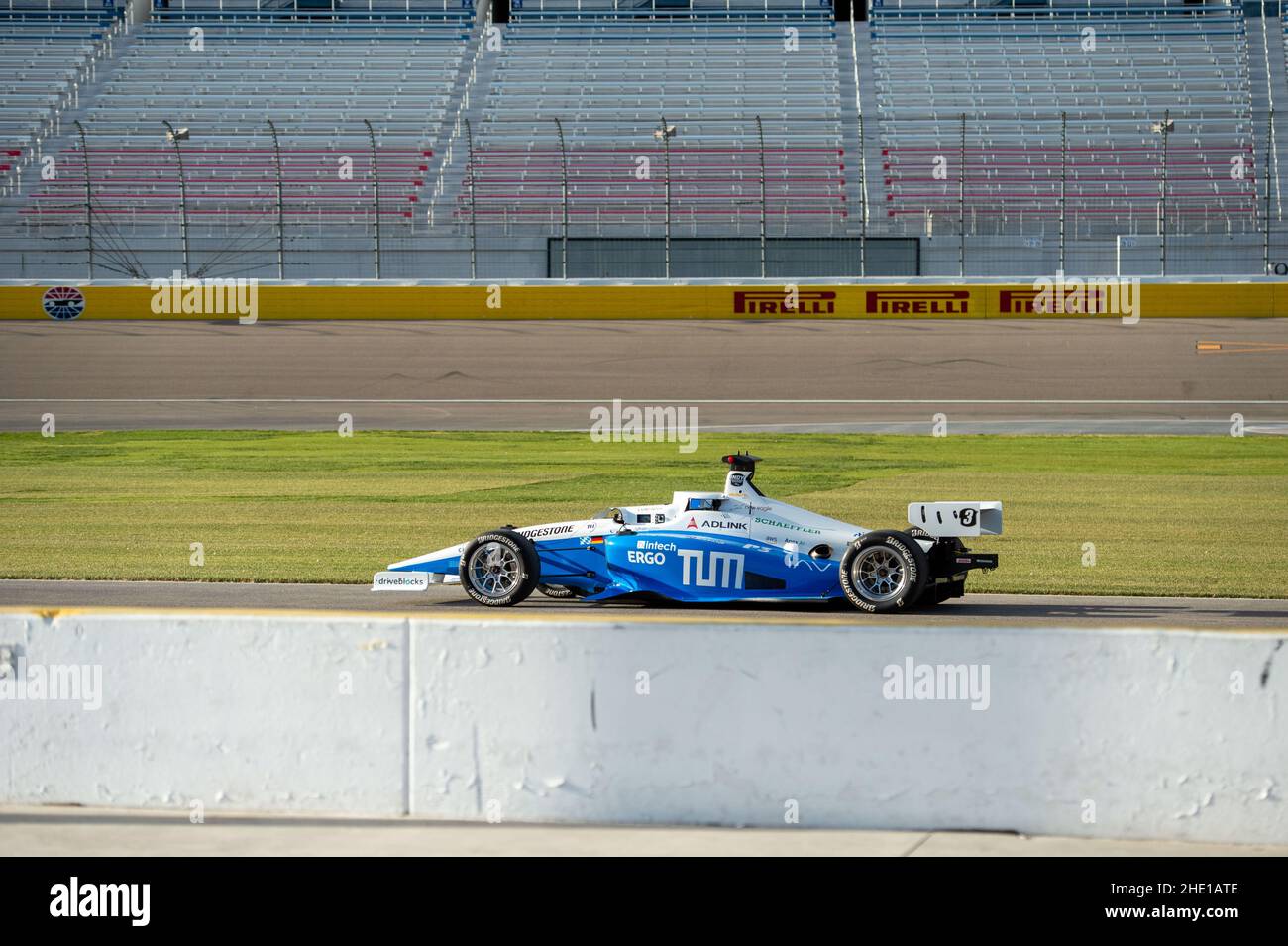 Las Vegas, USA. 07th Jan, 2022. The autonomous racing car of the team ...