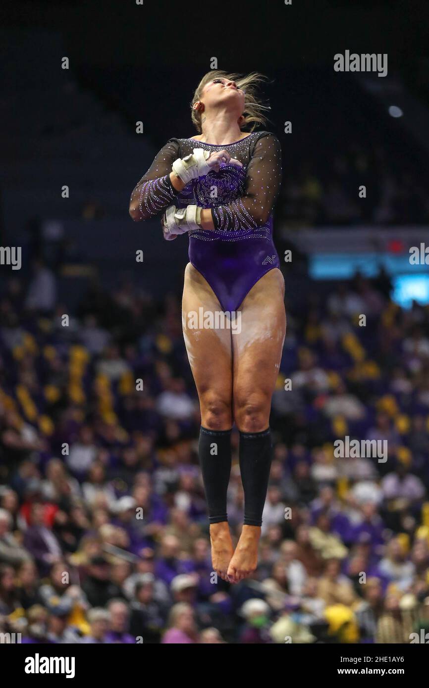 Baton Rouge, LA, USA. 07th Jan, 2022. LSU's KJ Johnson competes on the ...