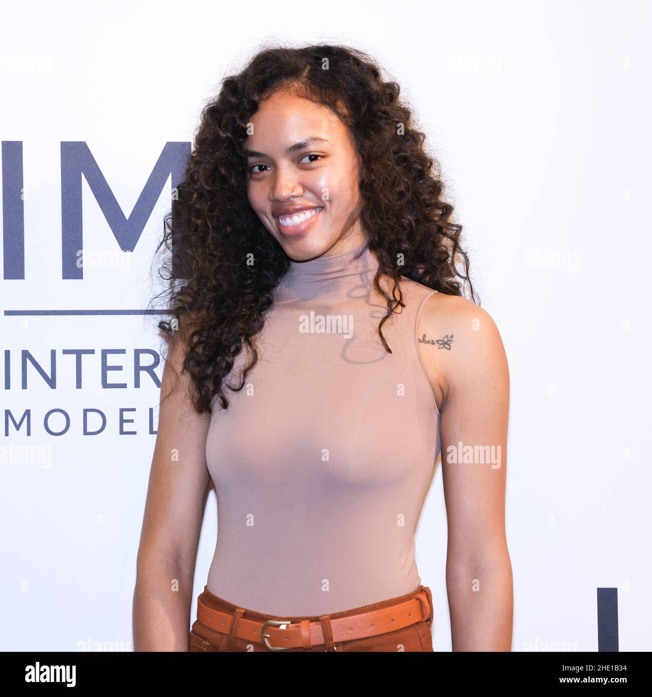 Los Angeles, California, USA. Model Sacia-Nate Flowers from JMK&M3 Modeling Academy attending ...