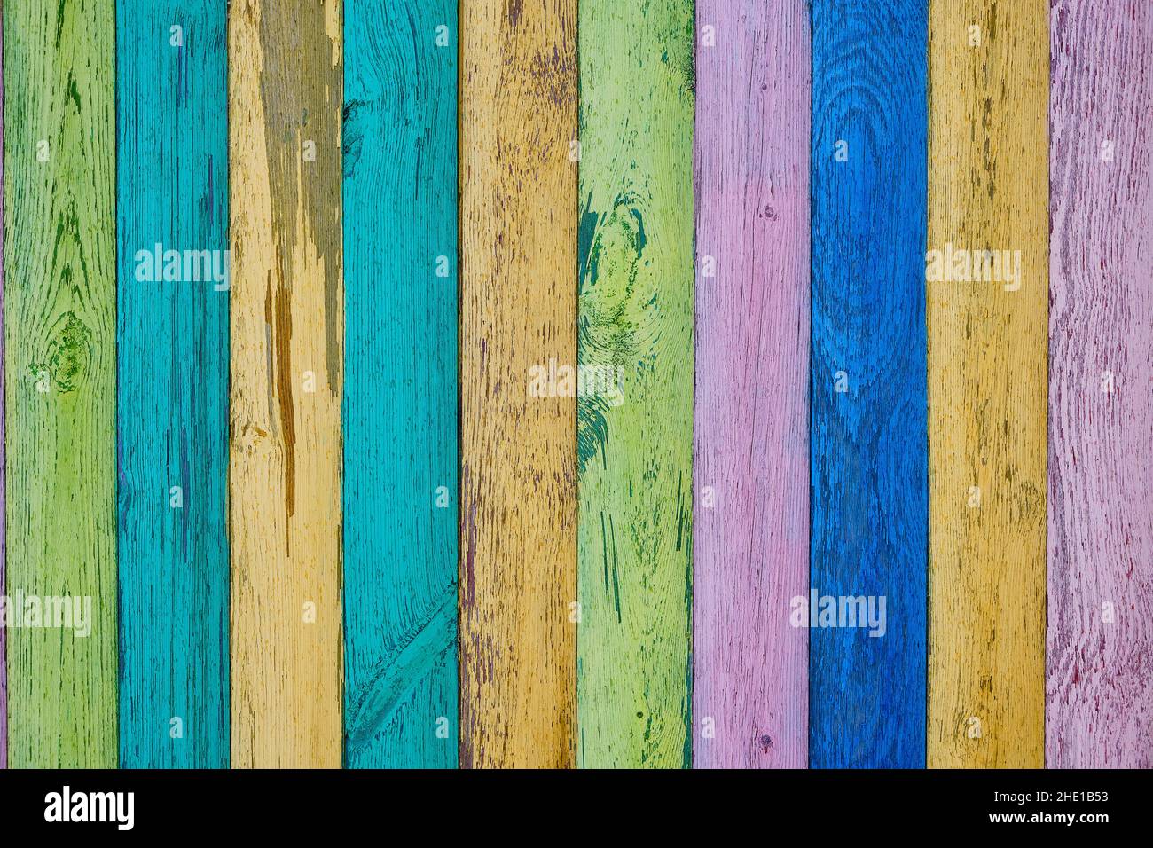 Multicolored bright wooden boards hi-res stock photography and images ...