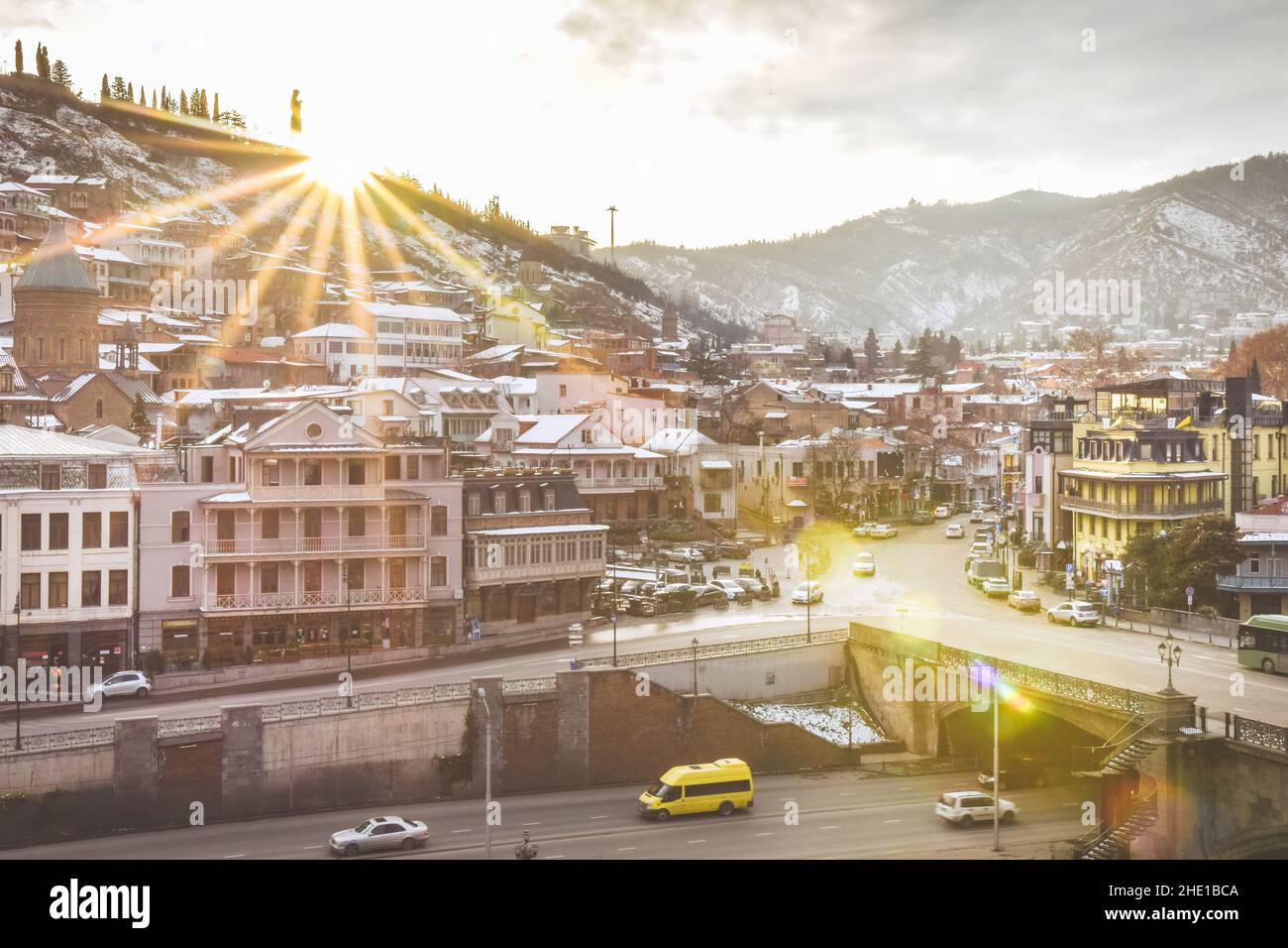 Scenic Capital Georgia Tbilisi old town architecture buildings and ...