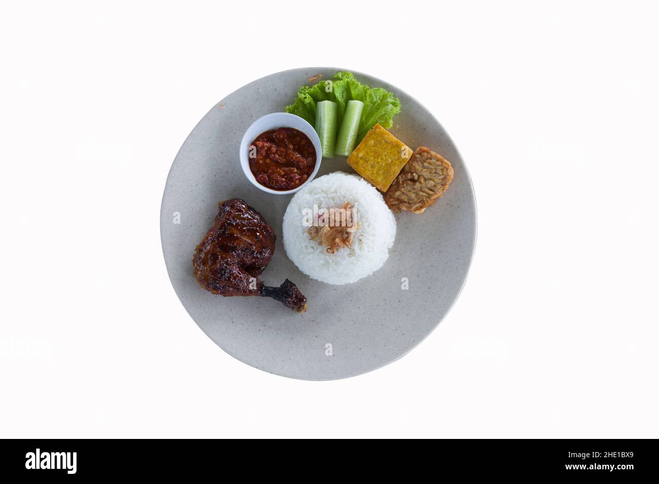 Pecel Ayam or Ayam Penyet is a traditional Indonesian fried chicken ...