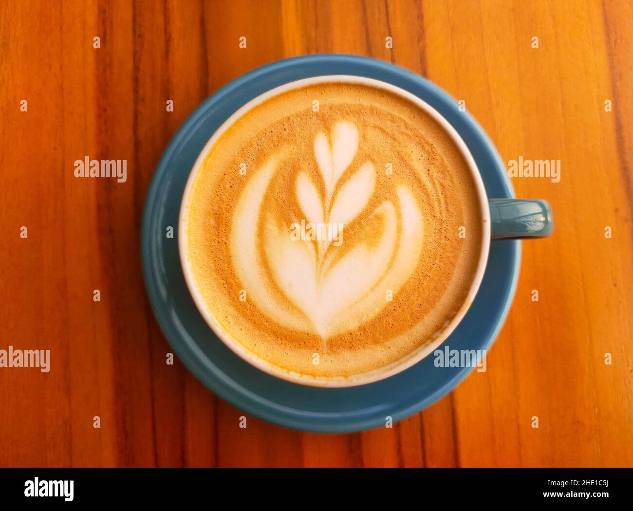 Caffe latte top view hi-res stock photography and images - Alamy