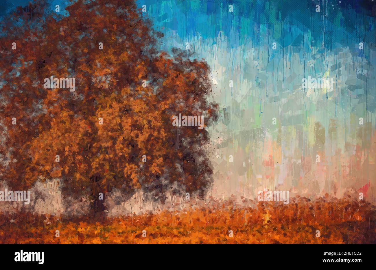 Nature Impressionism Painting Stock Photo - Alamy