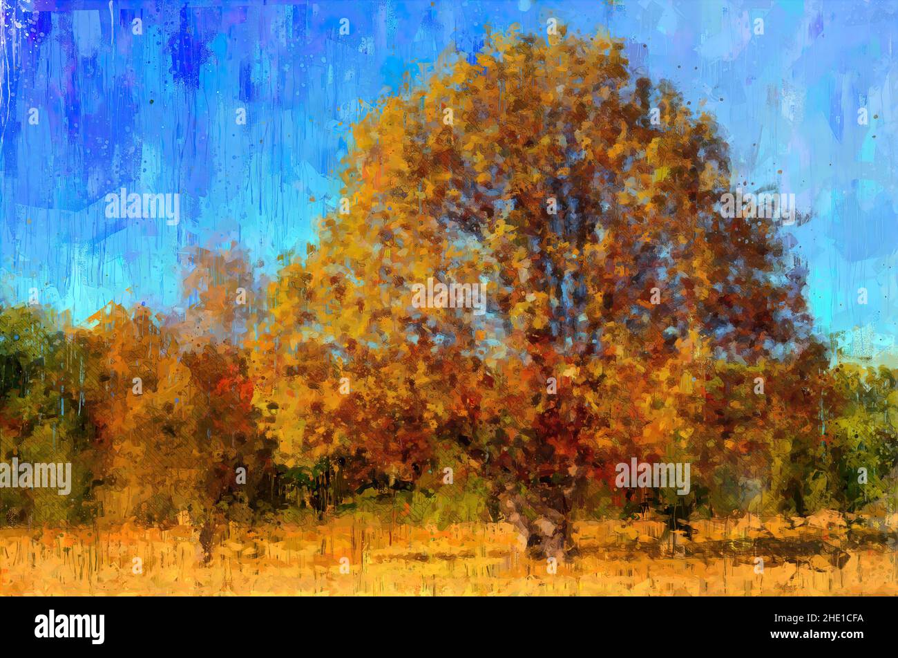Nature Impressionism Painting Stock Photo - Alamy