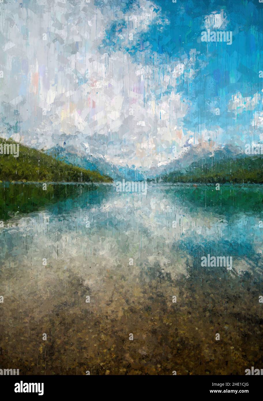 Nature Impressionism Painting Stock Photo - Alamy