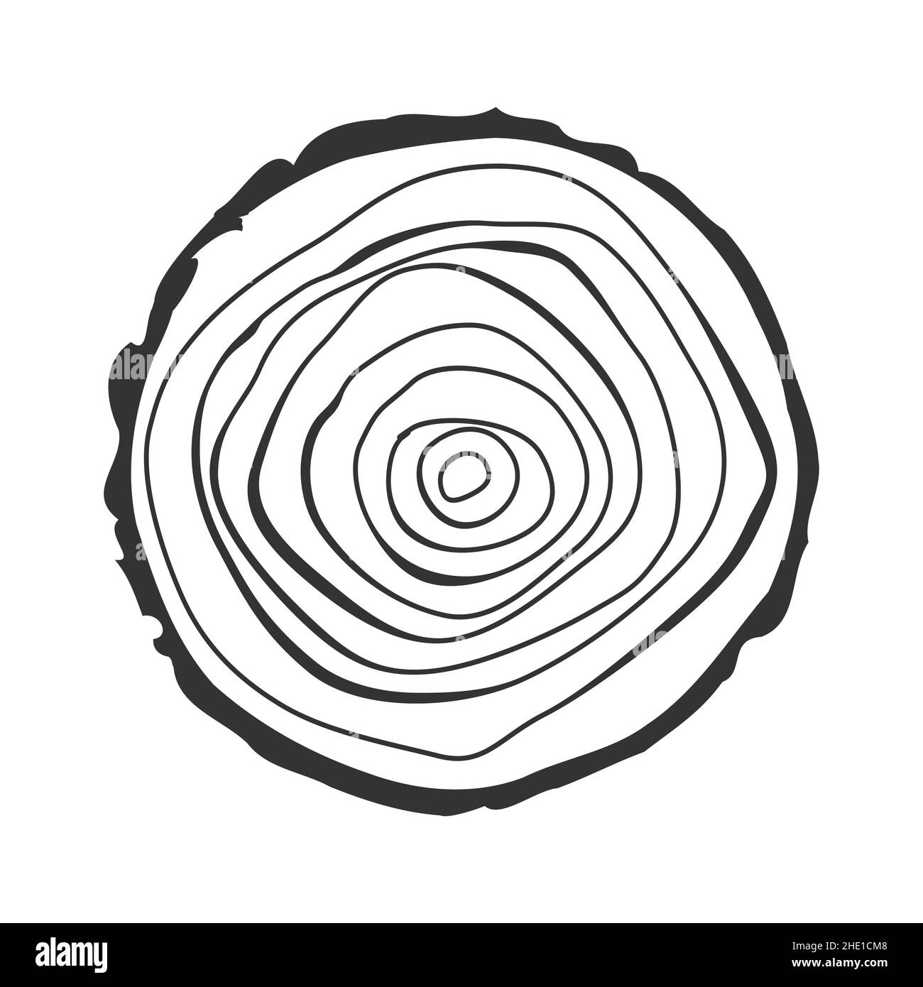 Black icon of log isolated on white background Stock Vector Image & Art ...