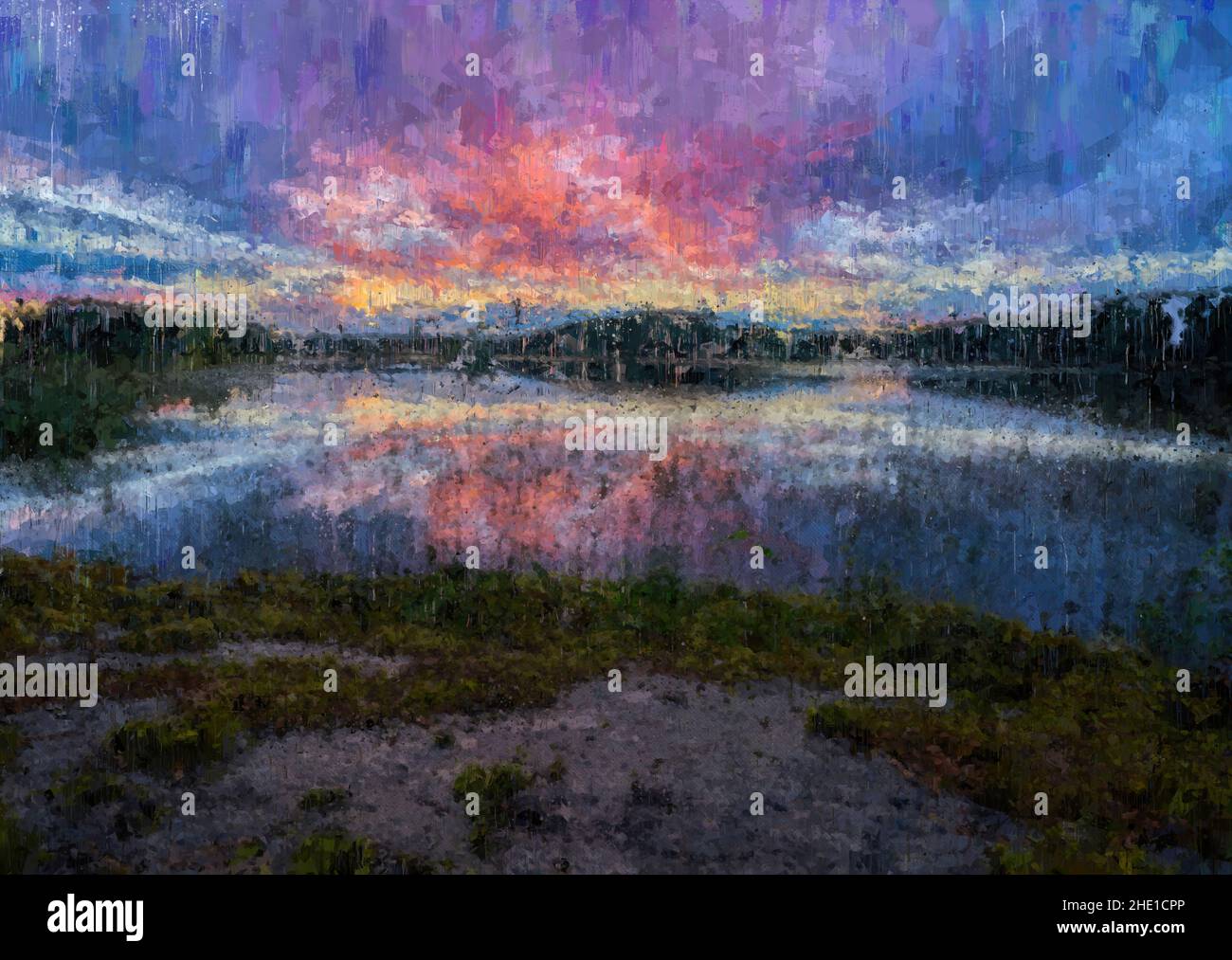 Nature Impressionism Painting Stock Photo - Alamy