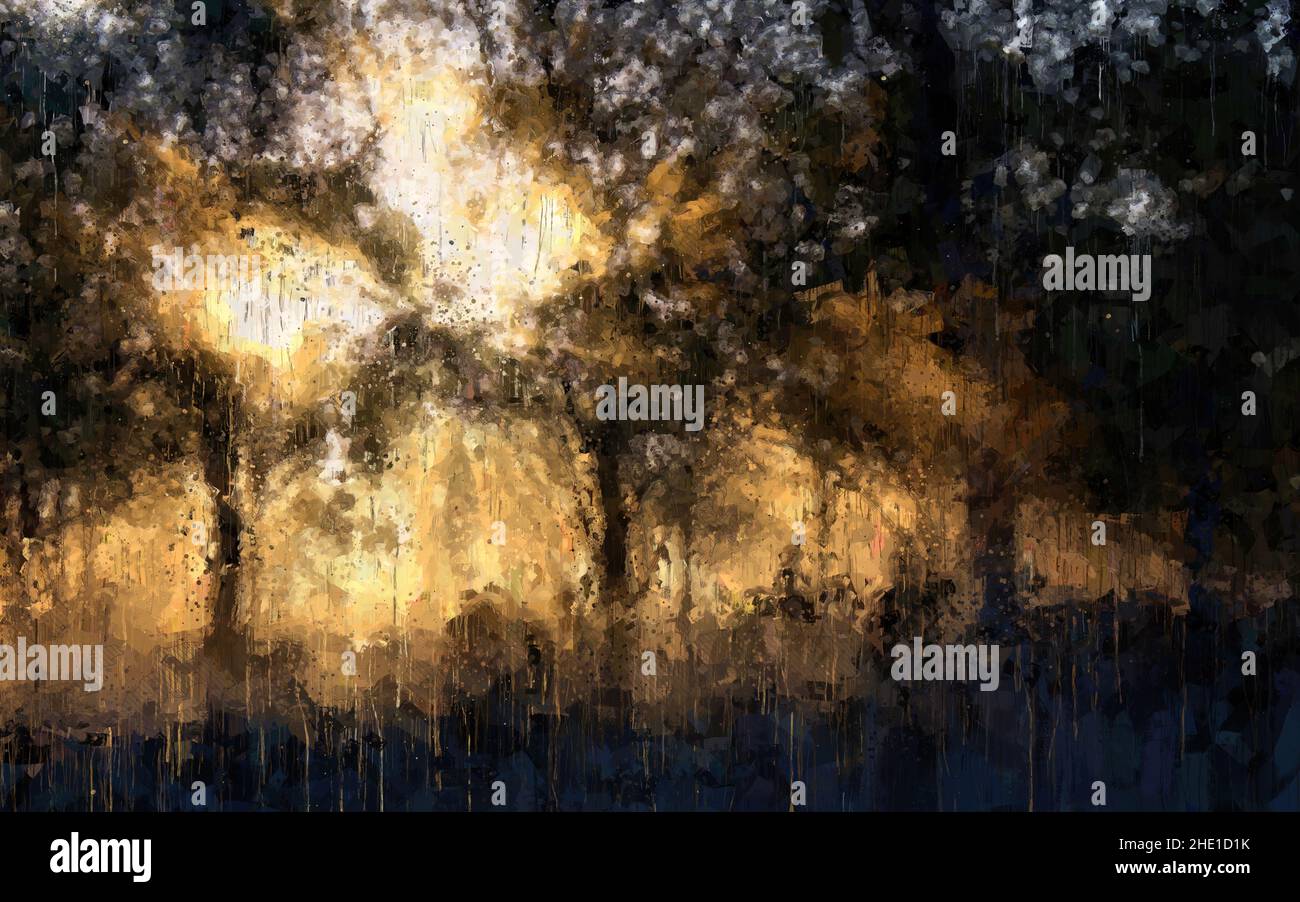 Nature Impressionism Painting Stock Photo - Alamy
