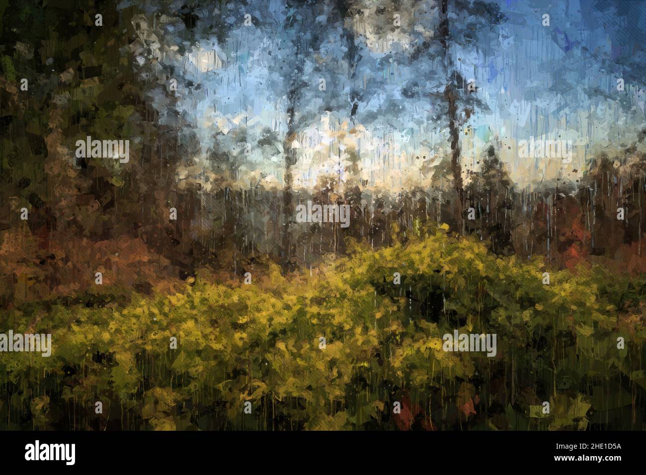 Nature Impressionism Painting Stock Photo - Alamy