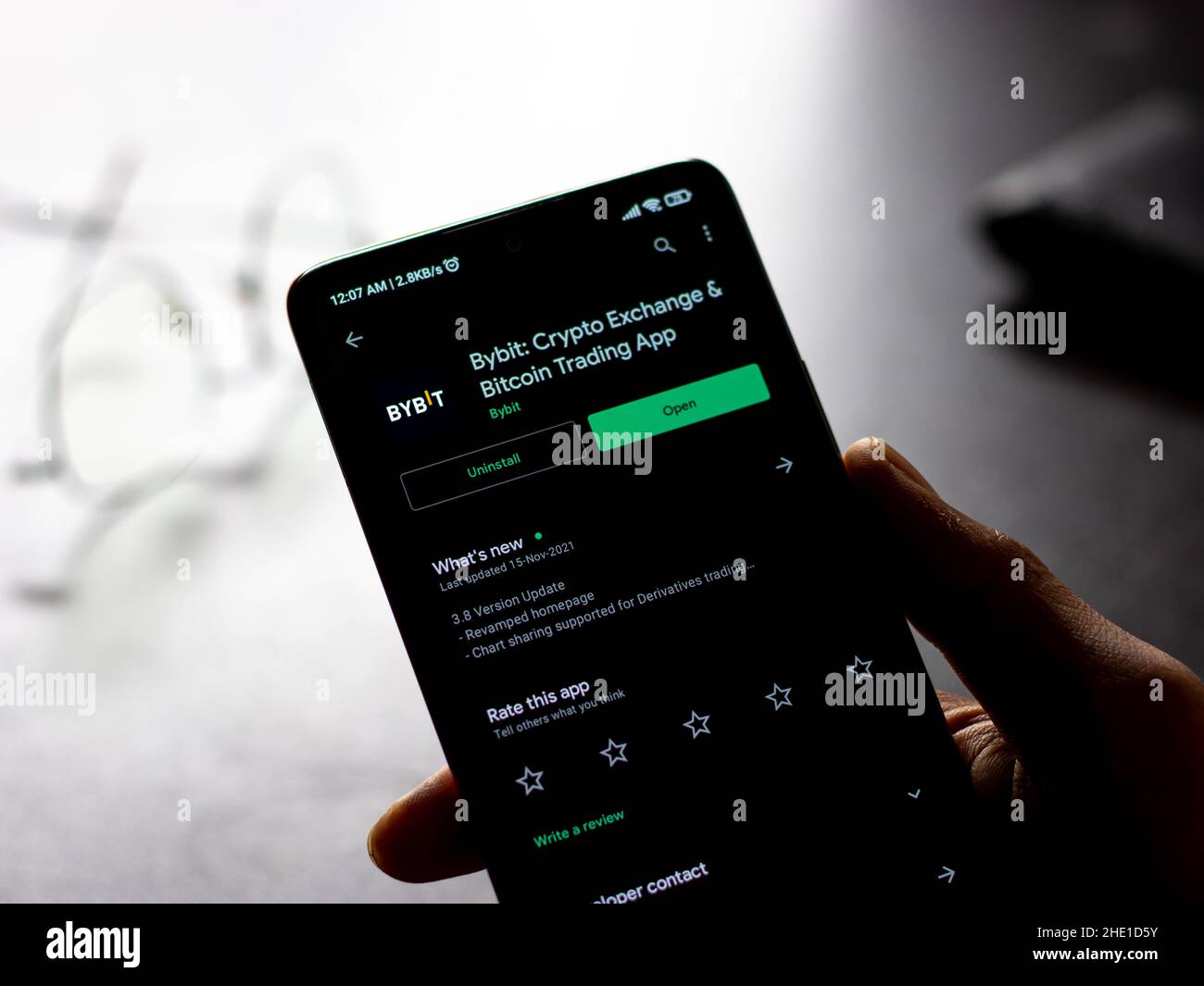 West Bangal, India - December 15, 2021 : Bybit logo on phone screen ...