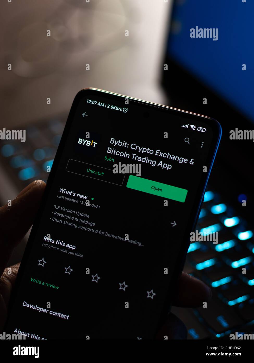 West Bangal, India - December 15, 2021 : Bybit logo on phone screen ...