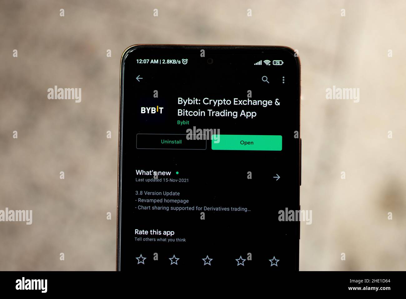 West Bangal, India - December 15, 2021 : Bybit logo on phone screen ...