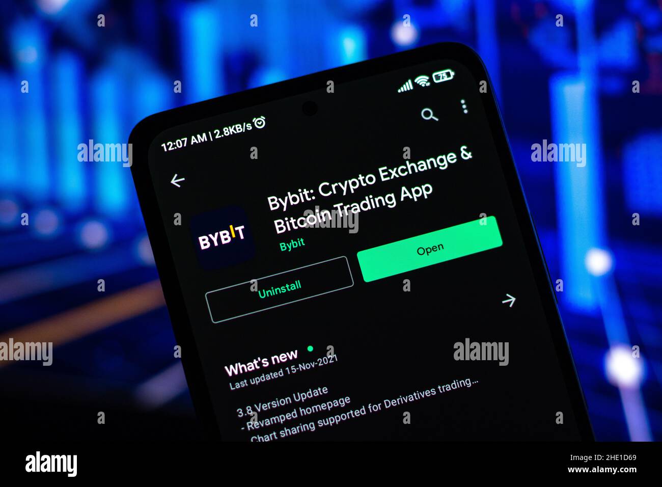 West Bangal, India - December 15, 2021 : Bybit logo on phone screen ...