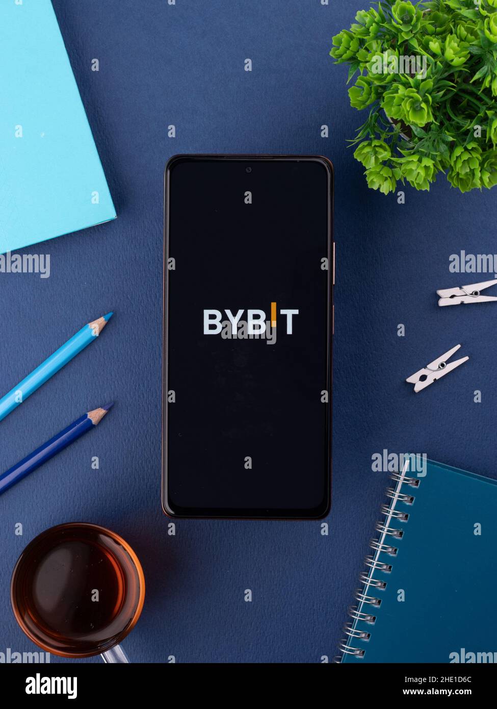 West Bangal, India - December 15, 2021 : Bybit logo on phone screen ...