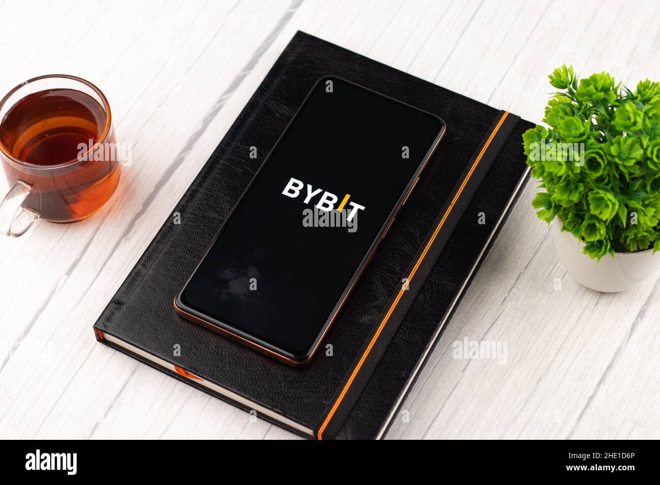 West Bangal, India - December 15, 2021 : Bybit logo on phone screen ...