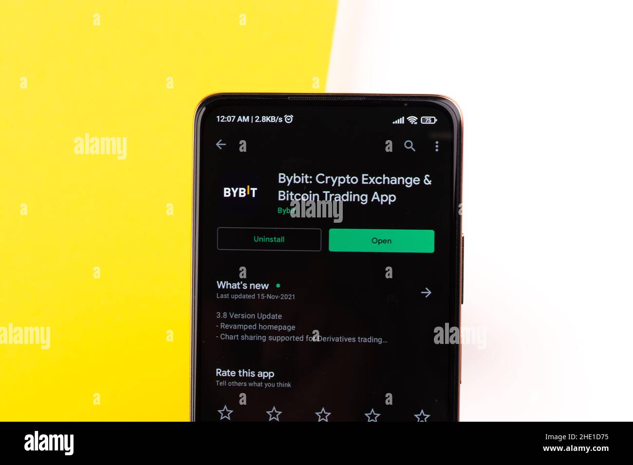 West Bangal, India - December 15, 2021 : Bybit logo on phone screen ...