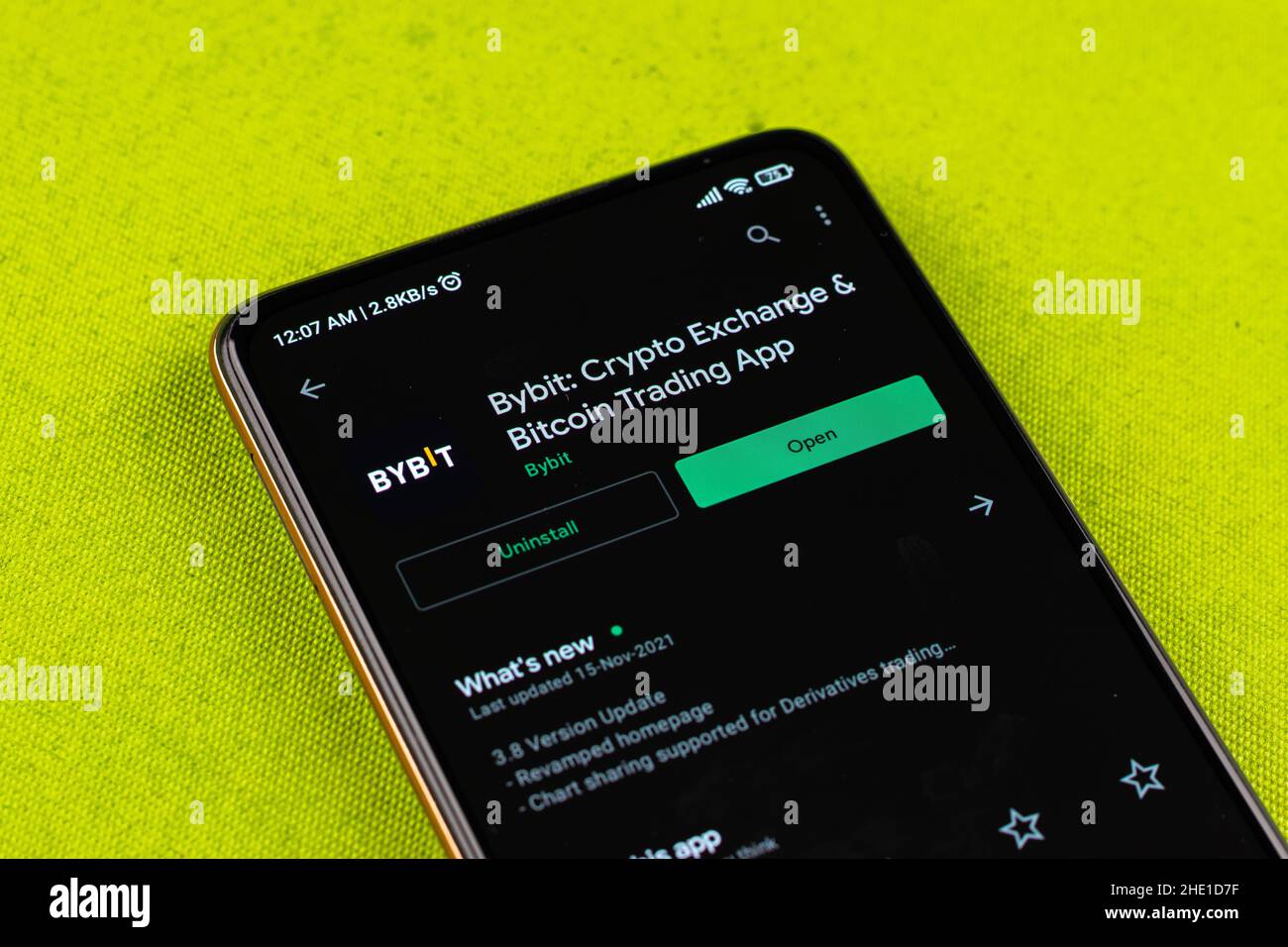 West Bangal, India - December 15, 2021 : Bybit logo on phone screen ...