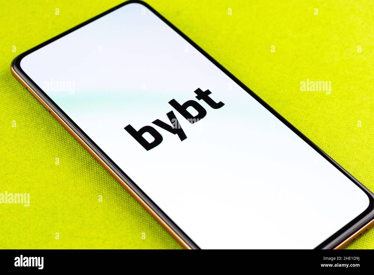 West Bangal, India - December 15, 2021 : Bybit logo on phone screen ...