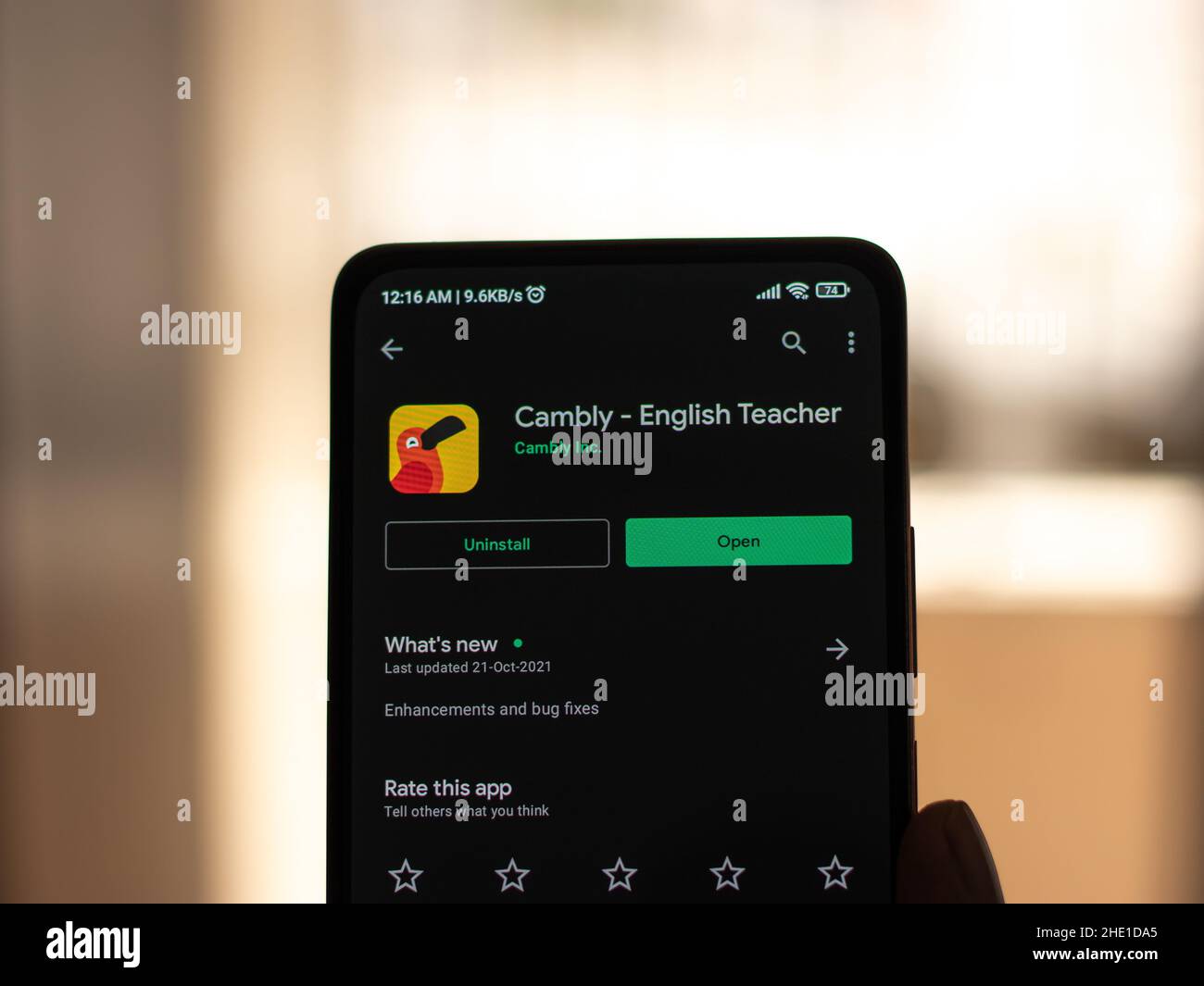 West Bangal, India - January 7, 2022 : Cambly logo on phone screen ...