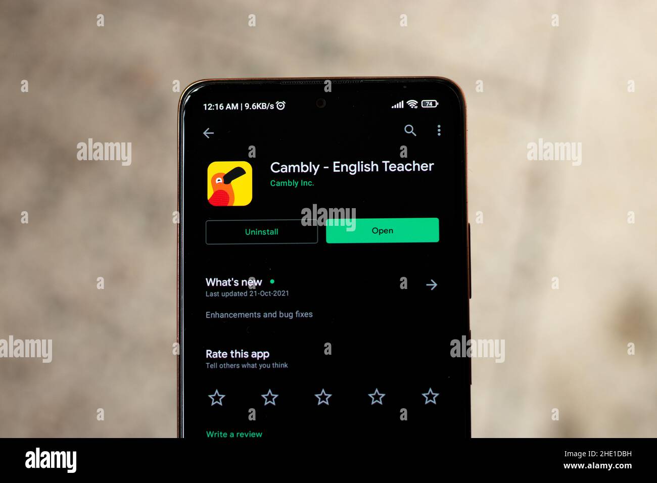 West Bangal, India - January 7, 2022 : Cambly logo on phone screen ...