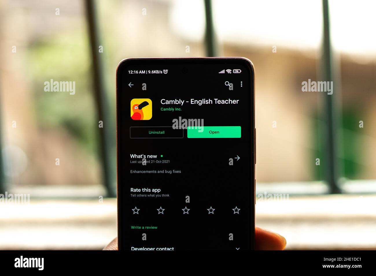 West Bangal, India - January 7, 2022 : Cambly logo on phone screen ...