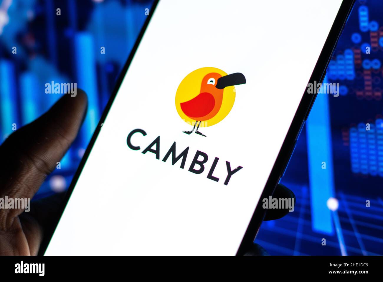 West Bangal, India - January 7, 2022 : Cambly logo on phone screen ...