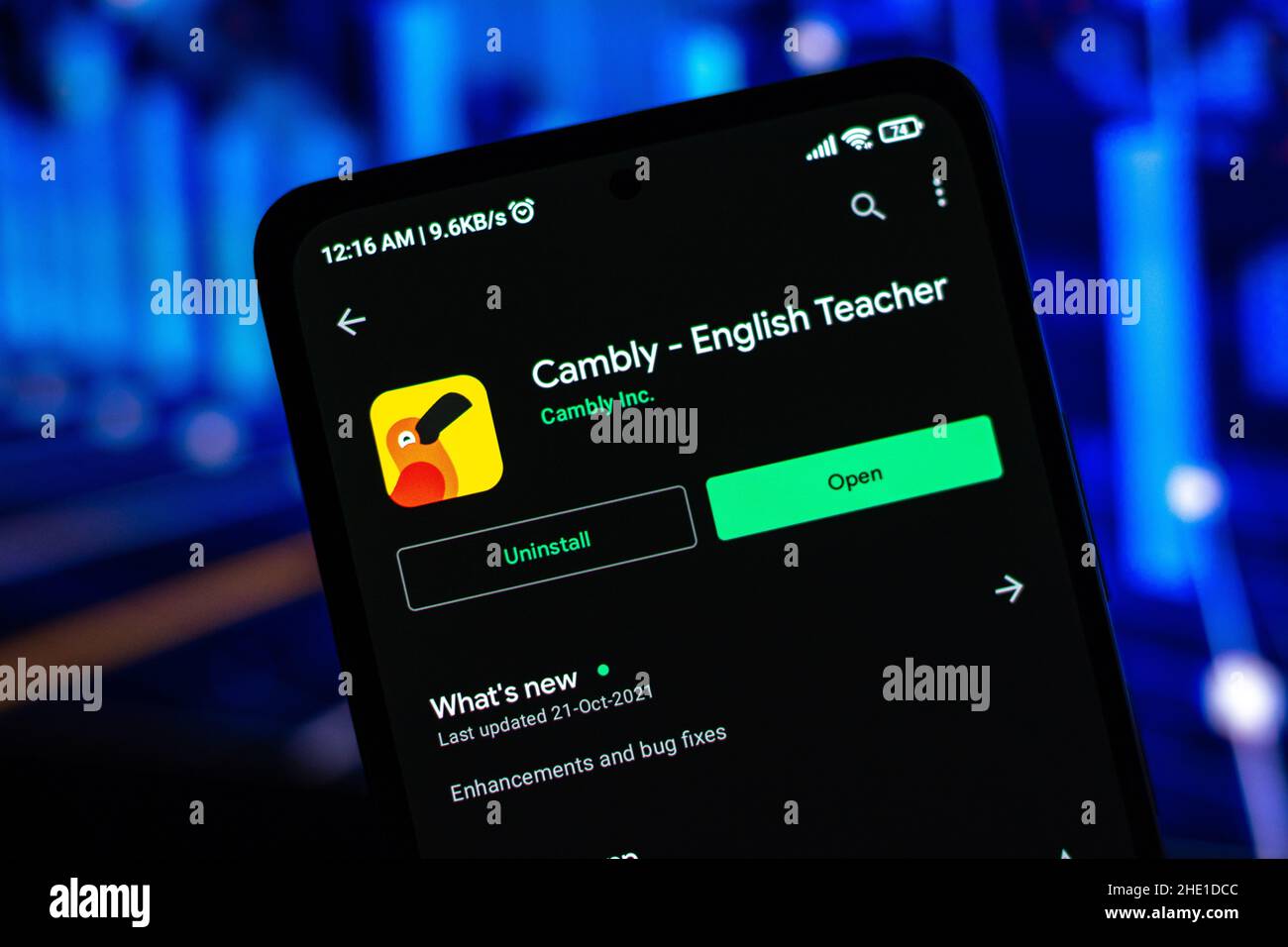 West Bangal, India - January 7, 2022 : Cambly logo on phone screen ...