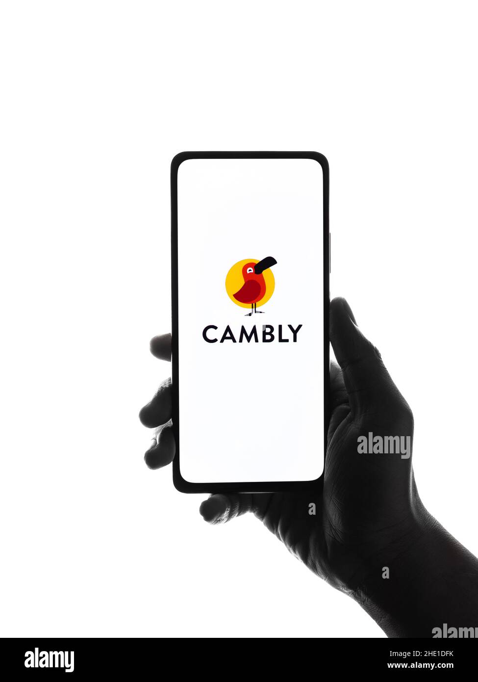 West Bangal, India - January 7, 2022 : Cambly logo on phone screen ...