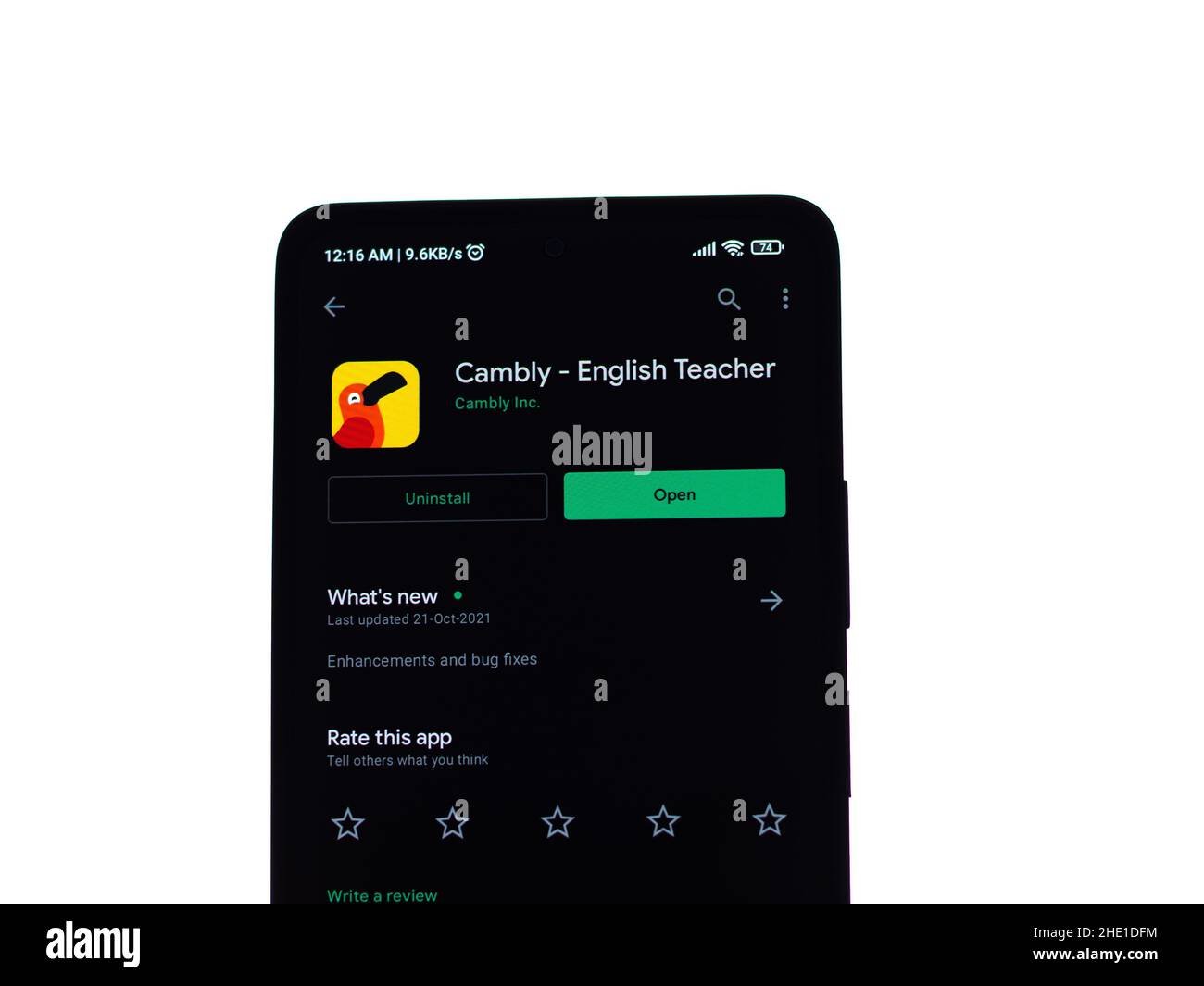 West Bangal, India - January 7, 2022 : Cambly logo on phone screen ...