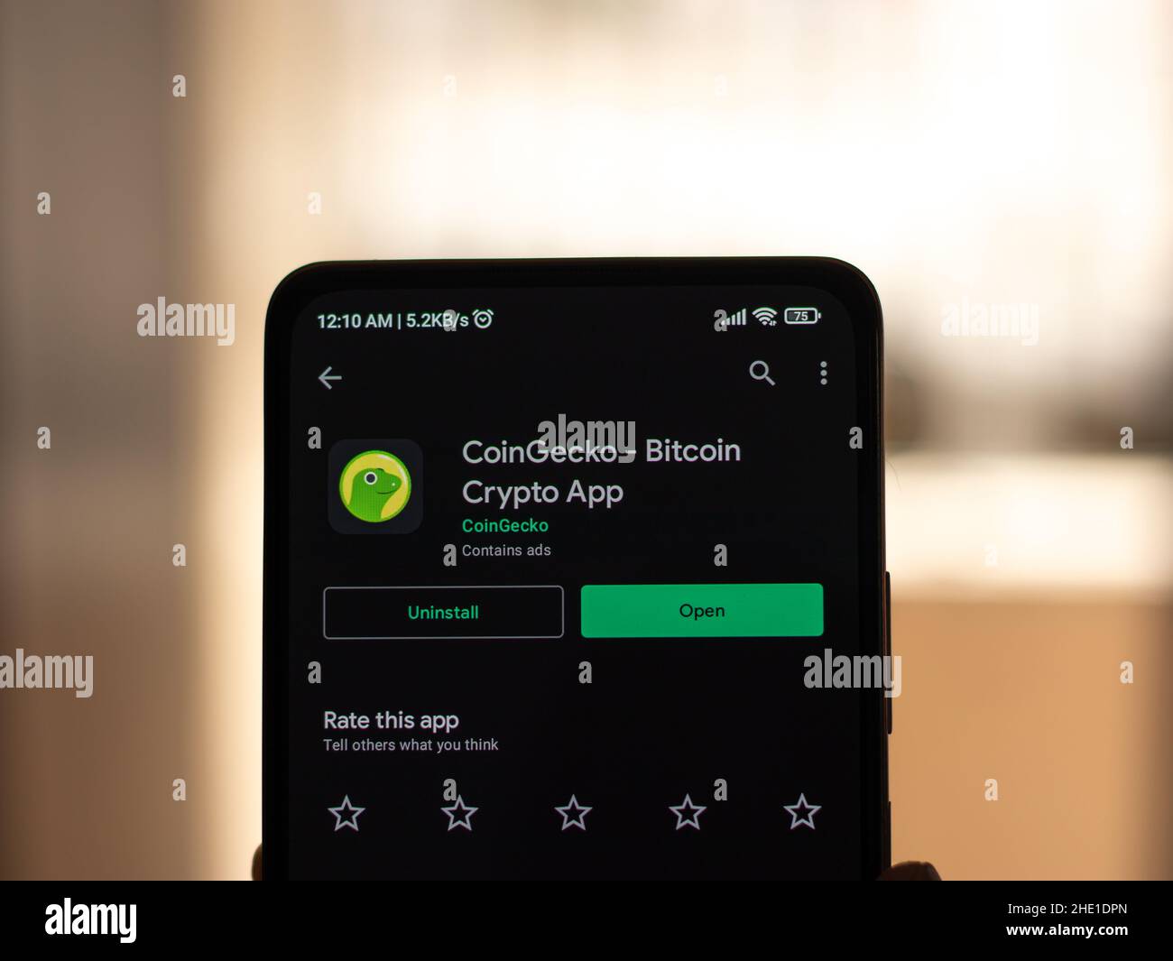 West Bangal, India - January 7, 2022 : CoinGecko logo on phone screen ...