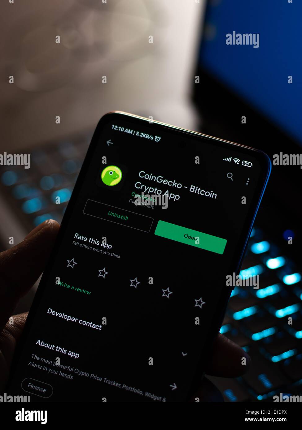 West Bangal, India - January 7, 2022 : CoinGecko logo on phone screen ...