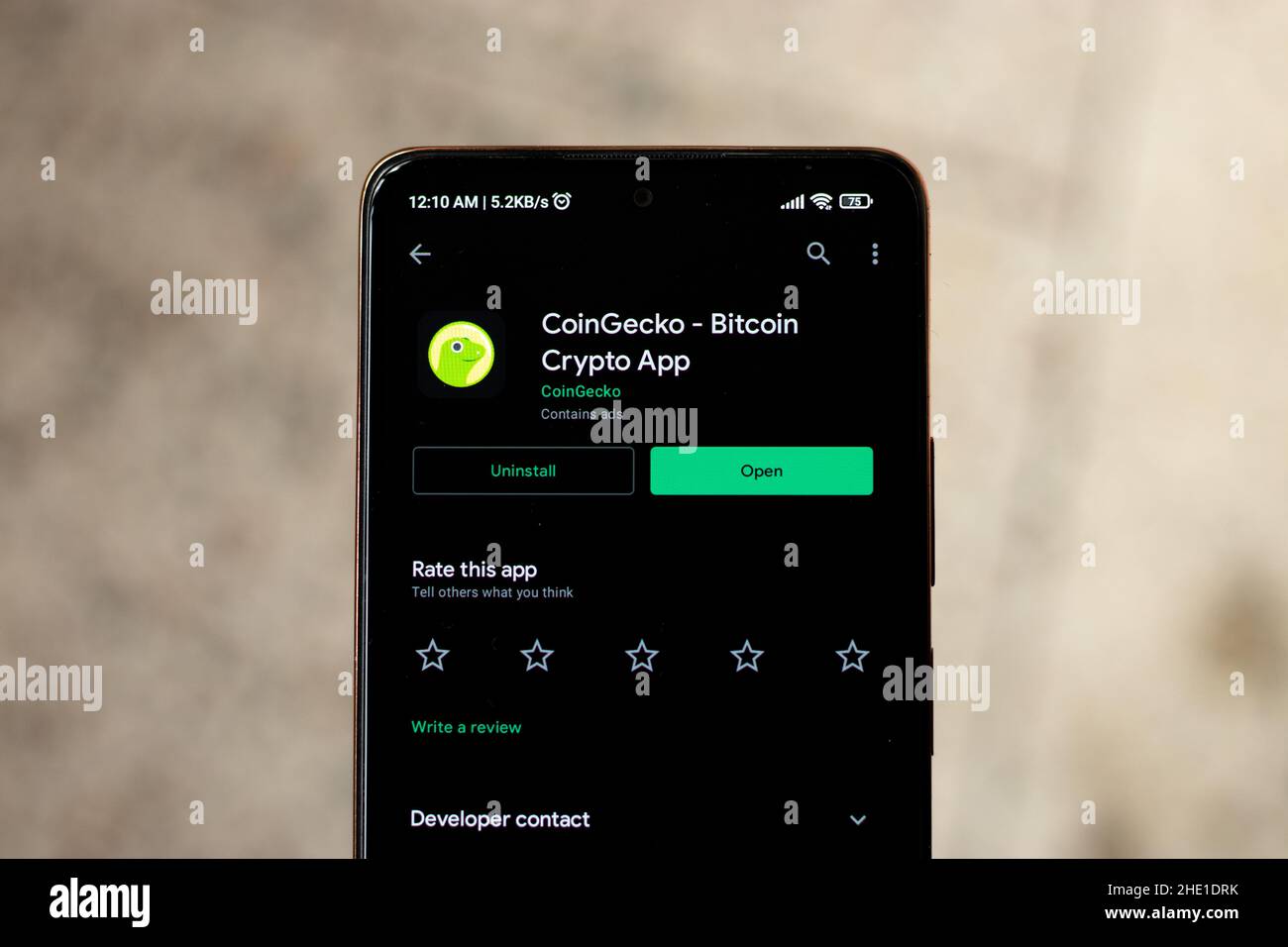 West Bangal, India - January 7, 2022 : CoinGecko logo on phone screen ...