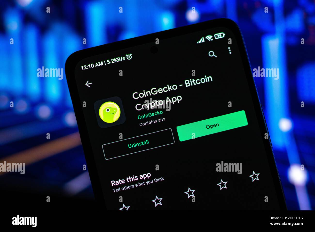 West Bangal, India - January 7, 2022 : CoinGecko logo on phone screen ...