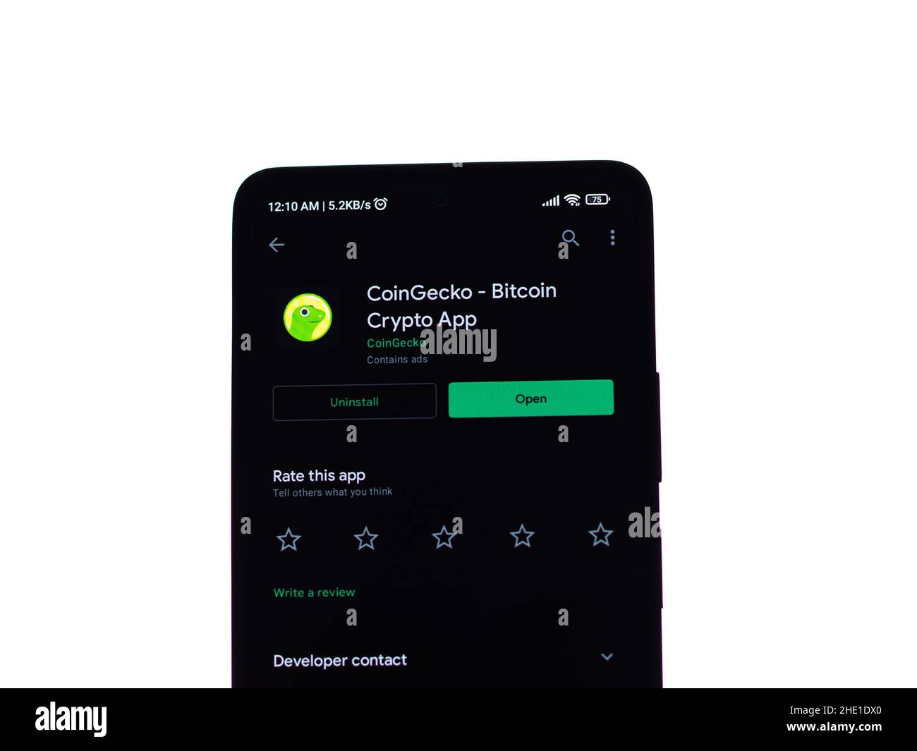 West Bangal, India - January 7, 2022 : CoinGecko logo on phone screen ...