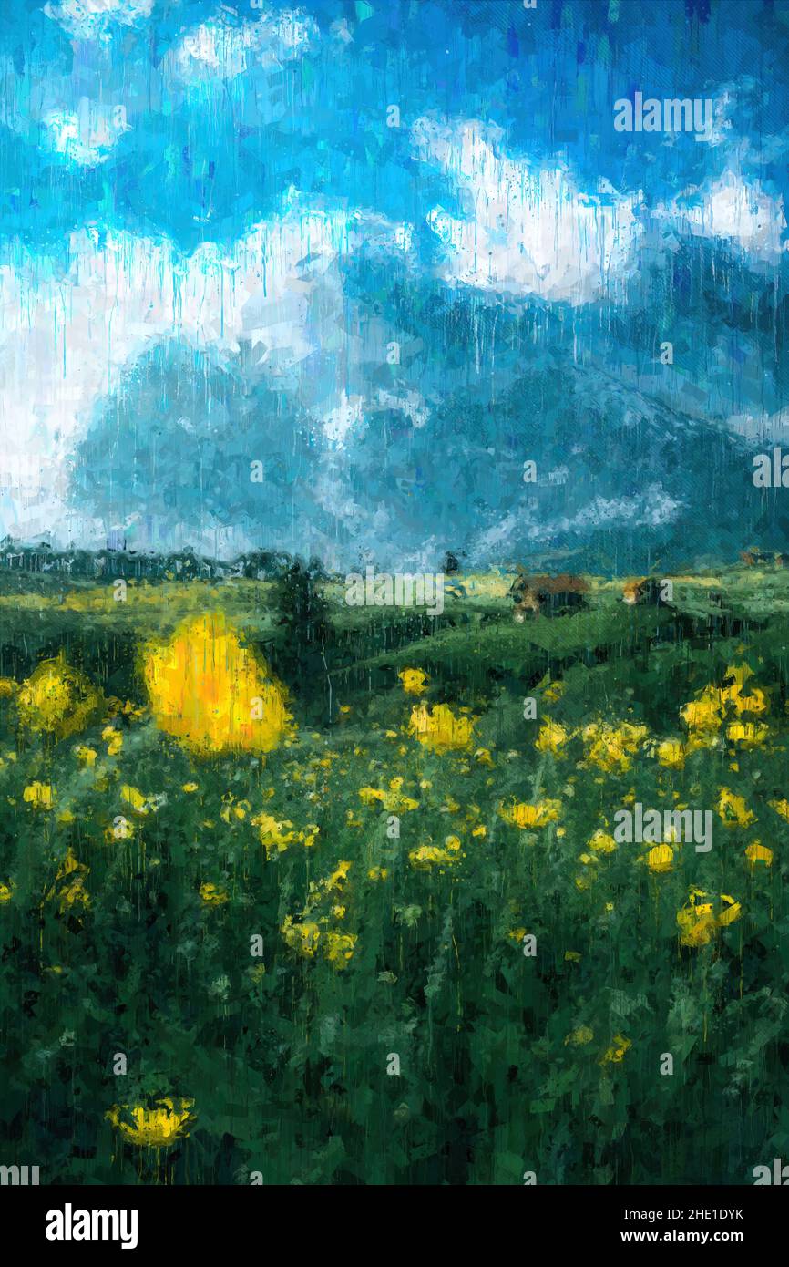 Nature Impressionism Painting Stock Photo - Alamy