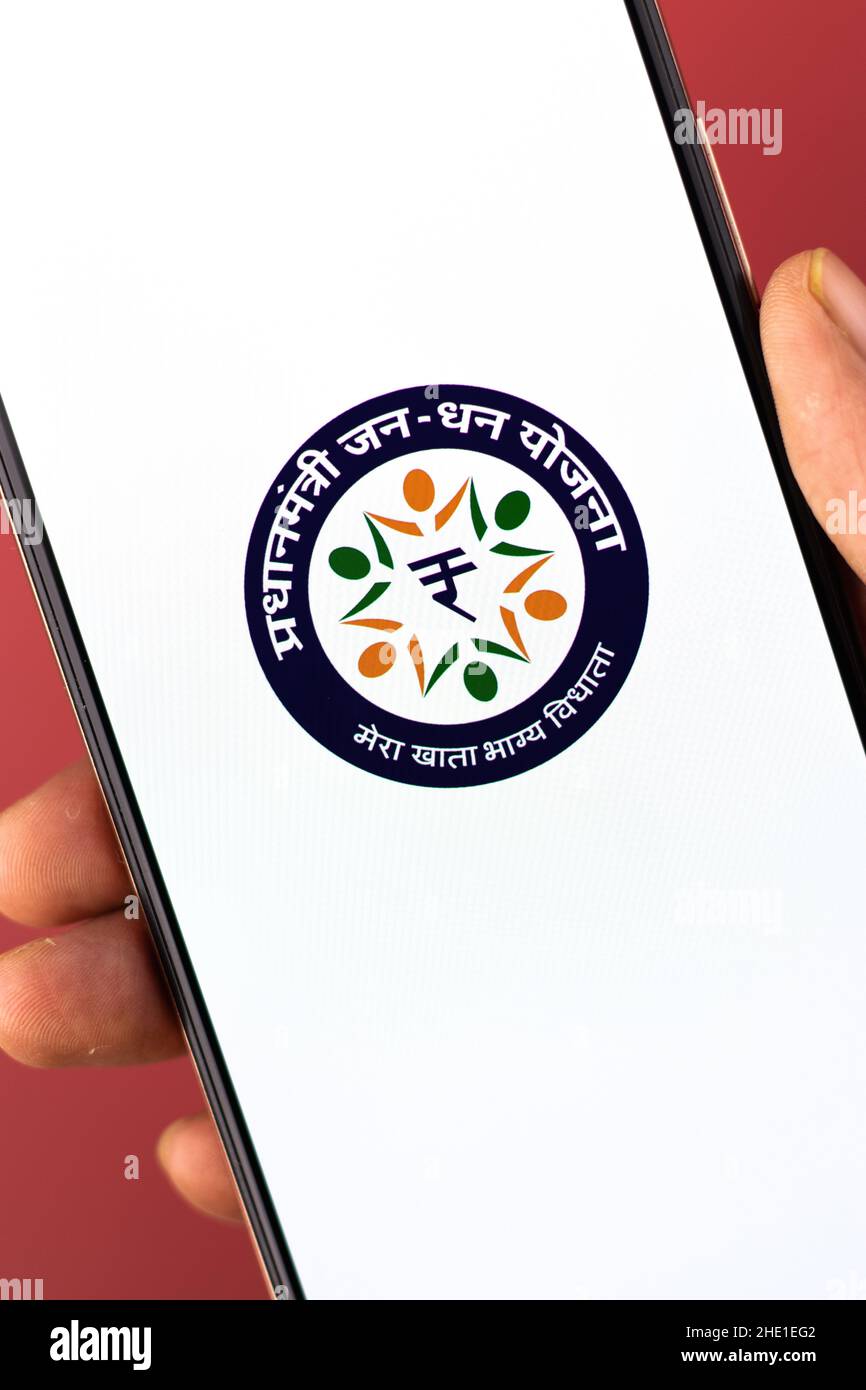 West Bangal, India - December 15, 2021 : Dhan logo on phone screen ...