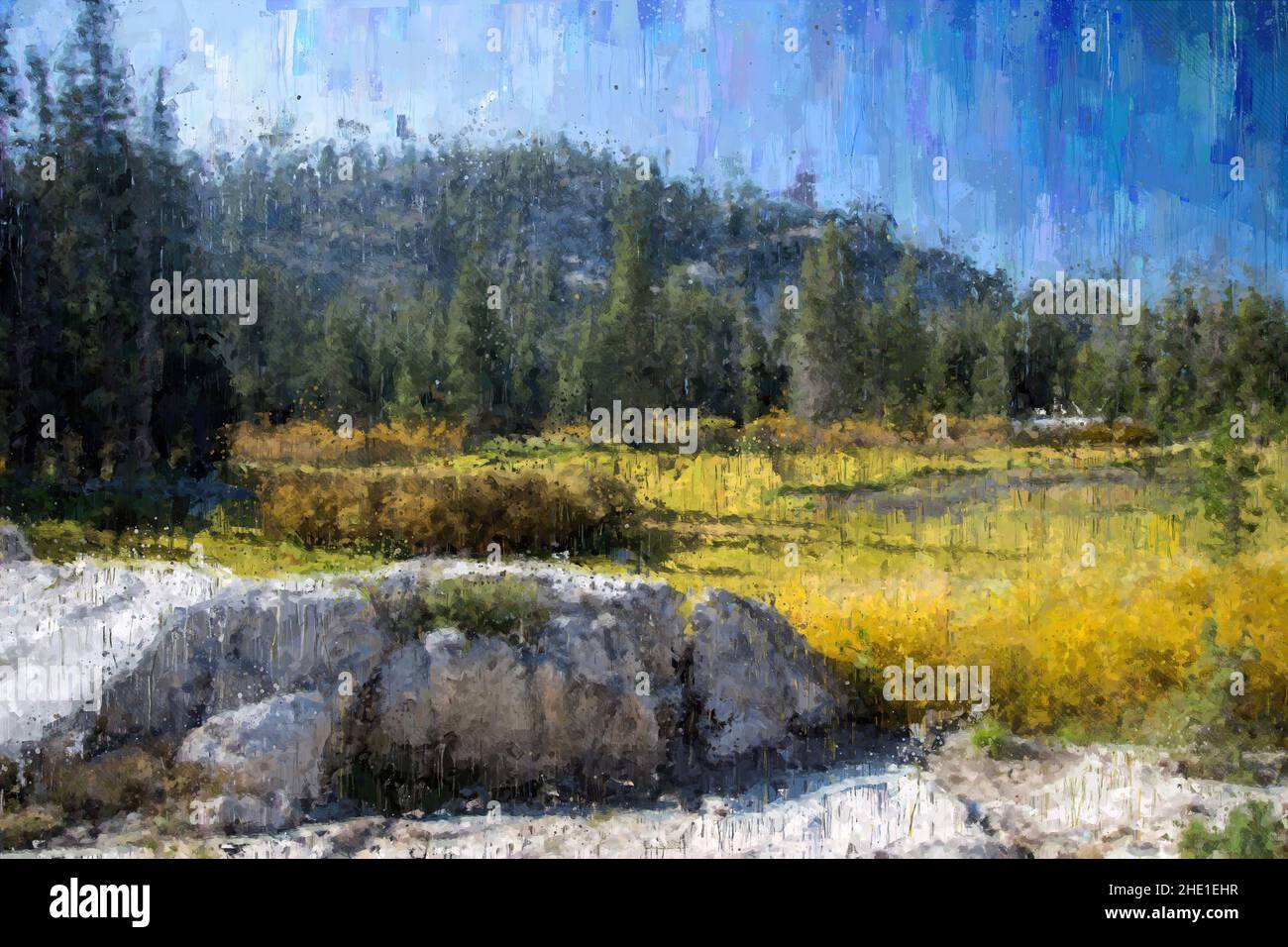 Nature Impressionism Painting Stock Photo - Alamy
