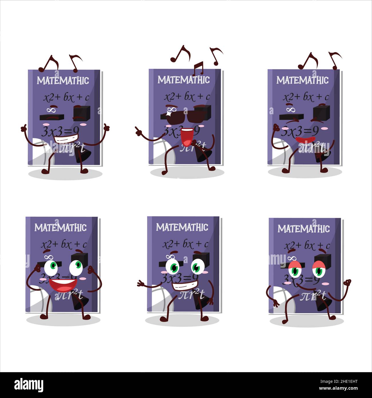 An image of matemathic book dancer cartoon character enjoying the music ...