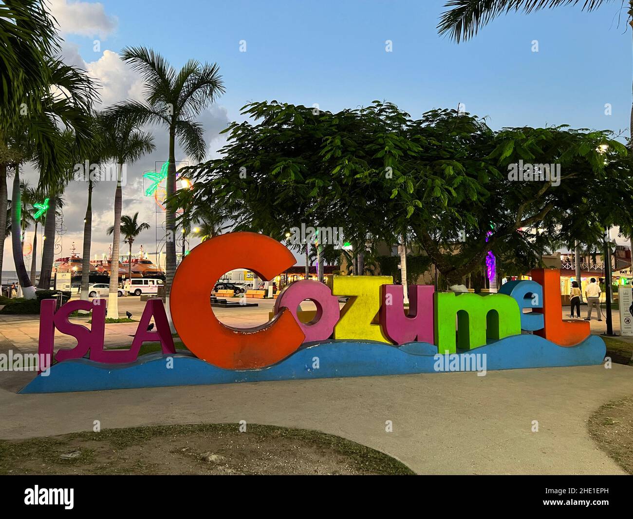 Cozumel, Quintana Roo, Mexico - December 17,2021: Cozumel Island sign ...