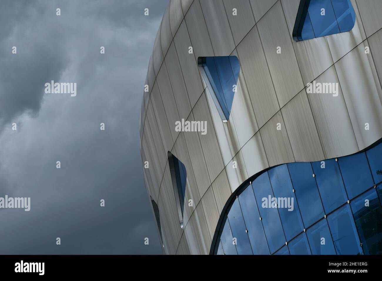 Glass windows on a building, part of Muhammadiyah University in ...