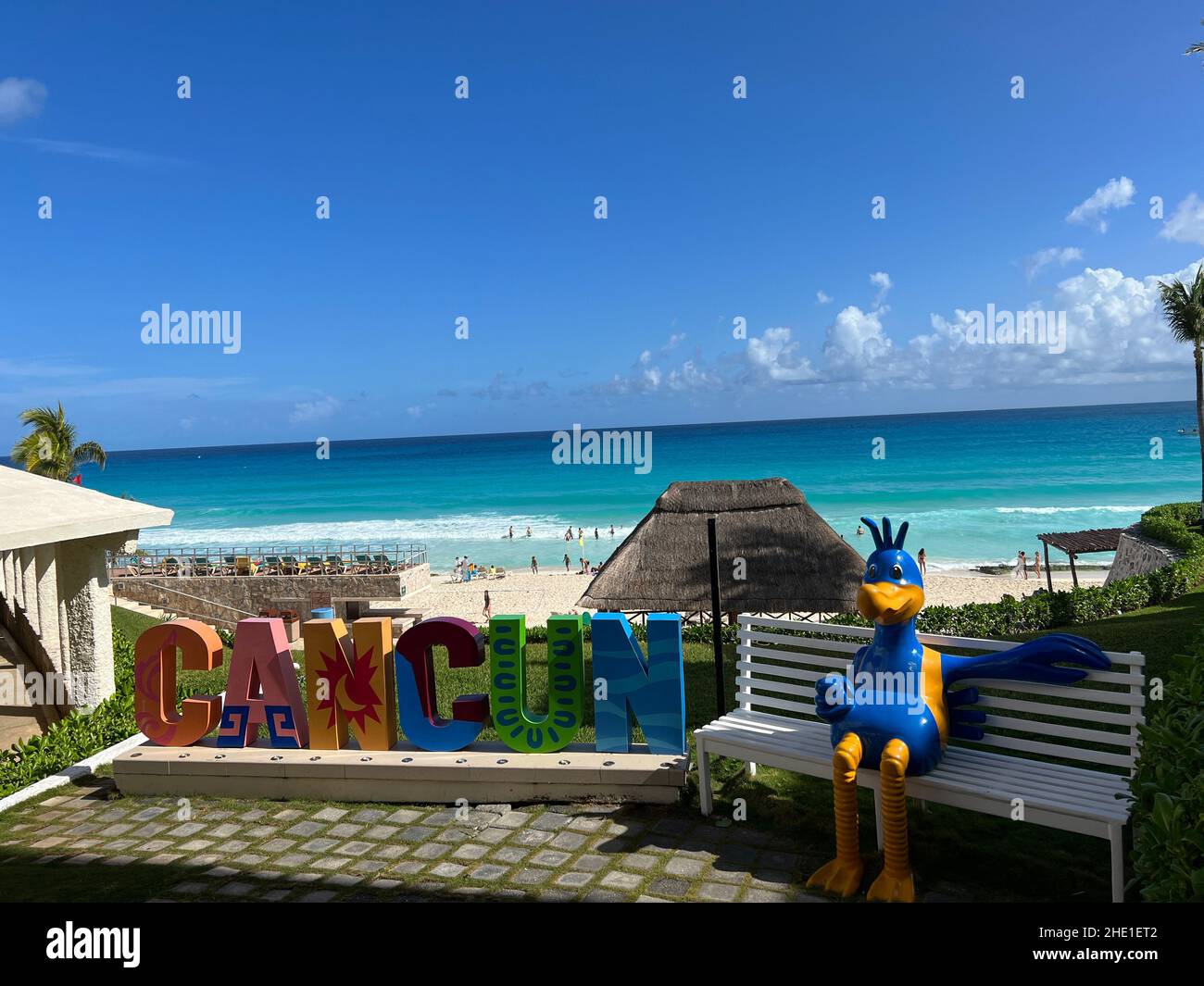 Cancun, Quintana Roo, Mexico - December 20, 2021: Cancun sign in the ...