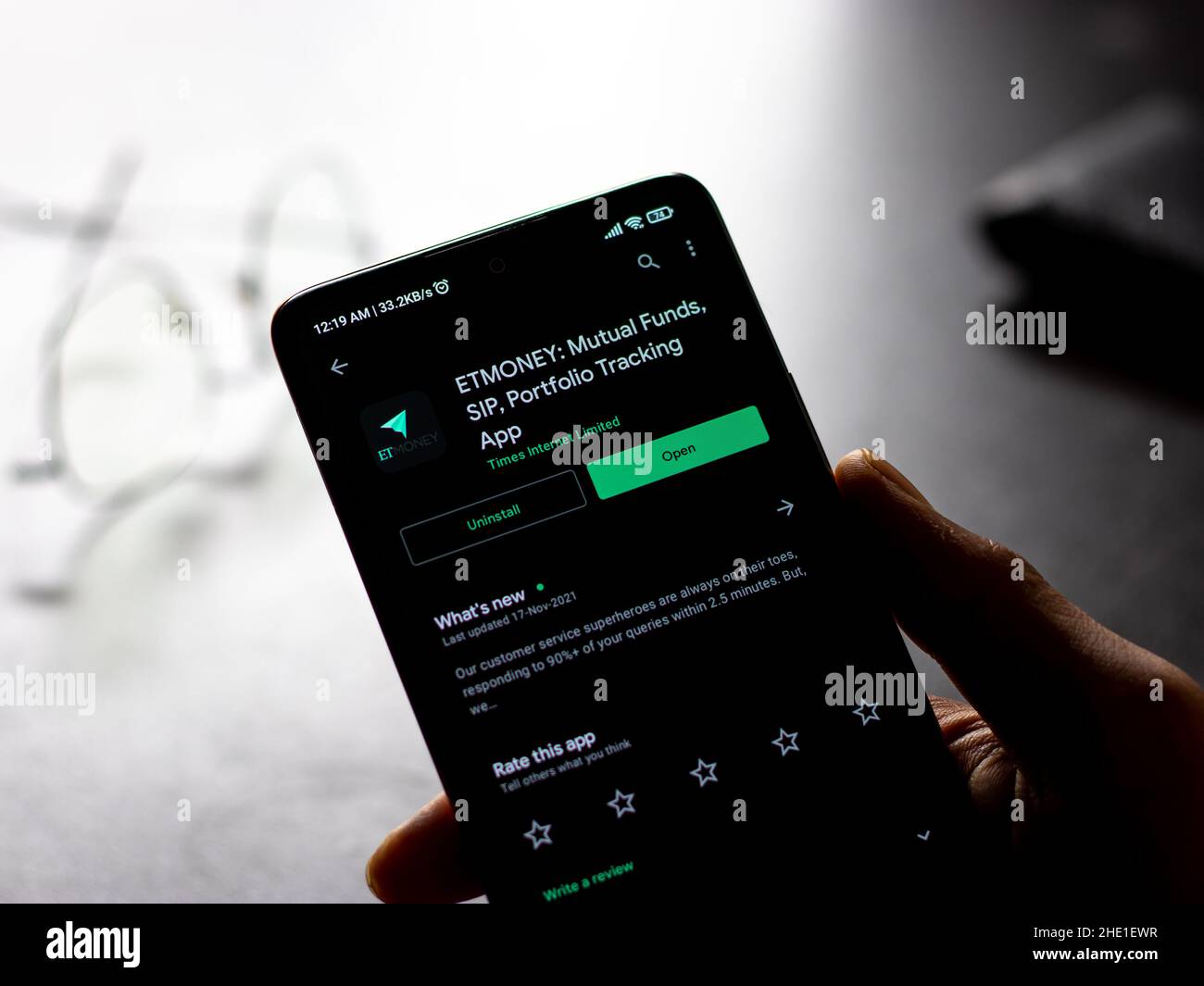 West Bangal, India - January 7, 2022 : ET Money logo on phone screen ...