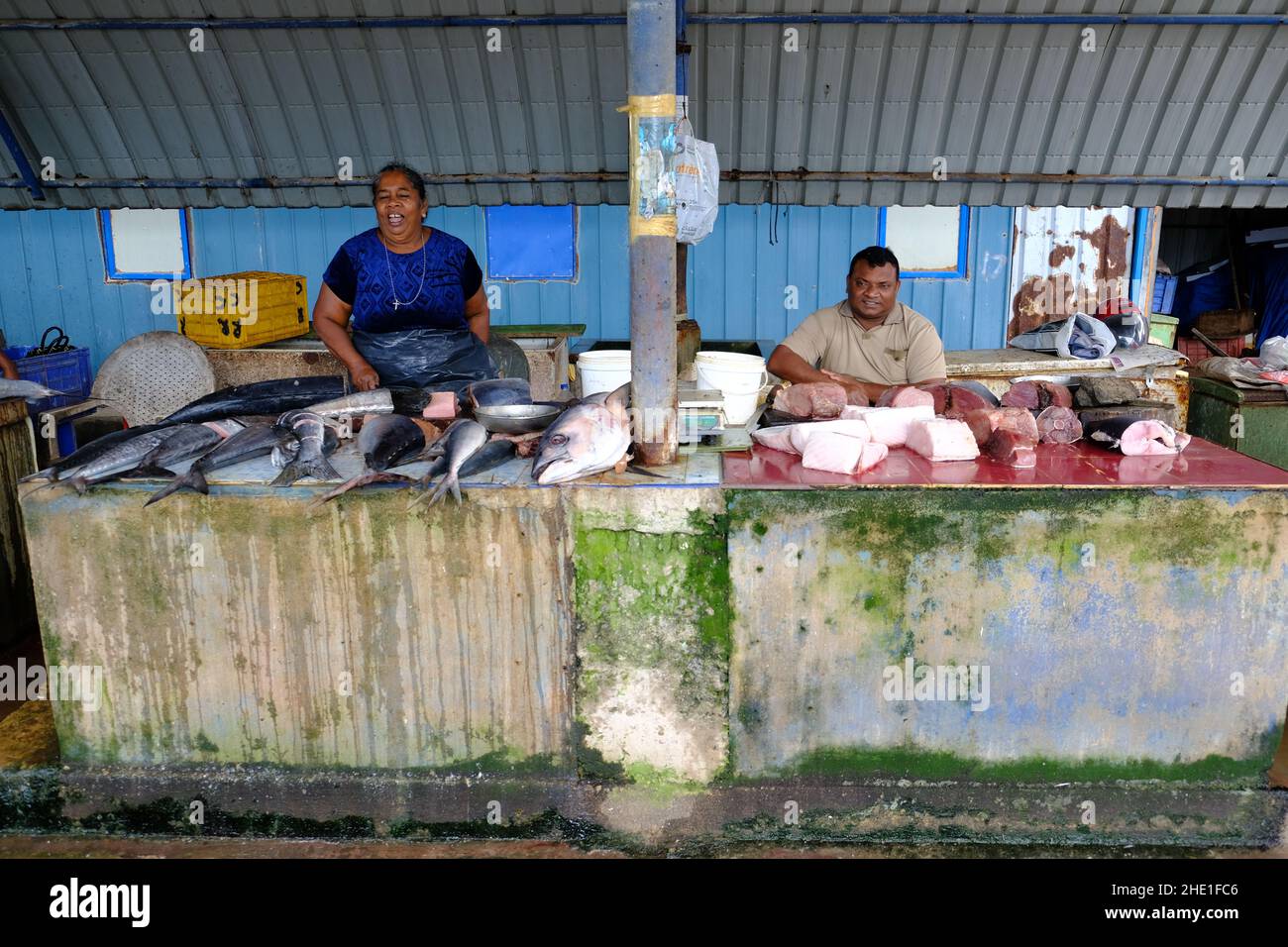 Sri Lanka Negombo - Negombo market Fish stalls Stock Photo - Alamy