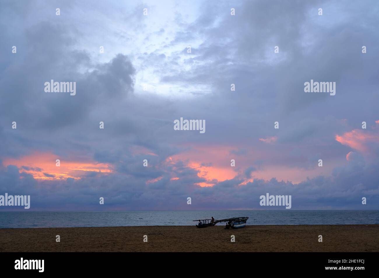 Sri Lanka Negombo - Negombo Beach Blue hour after sunset Stock Photo ...