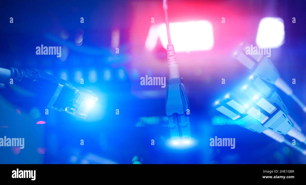 Server fiber optic cables in hi-res stock photography and images - Alamy