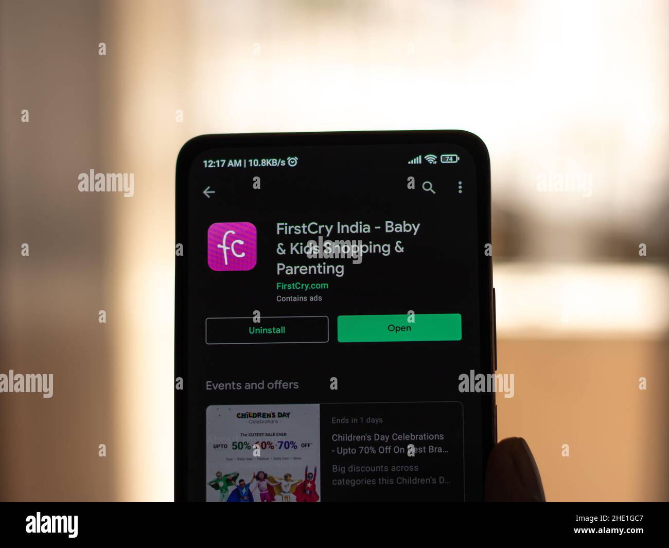 West Bangal, India - January 7, 2022 : FirstCry logo on phone screen ...